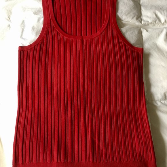 Dkny | Sweaters | Dkny Womens Red Knit Tank Sweater Set Size L | Poshmark